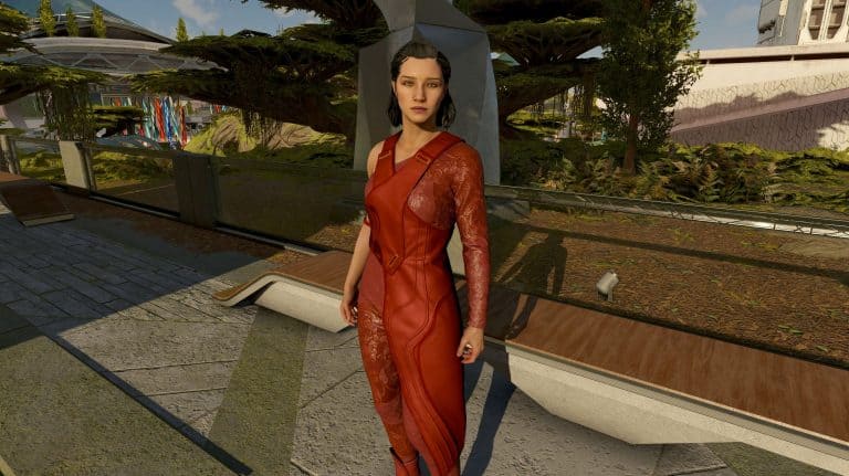Andreja's Crimson Dress | Starfield Mod Download