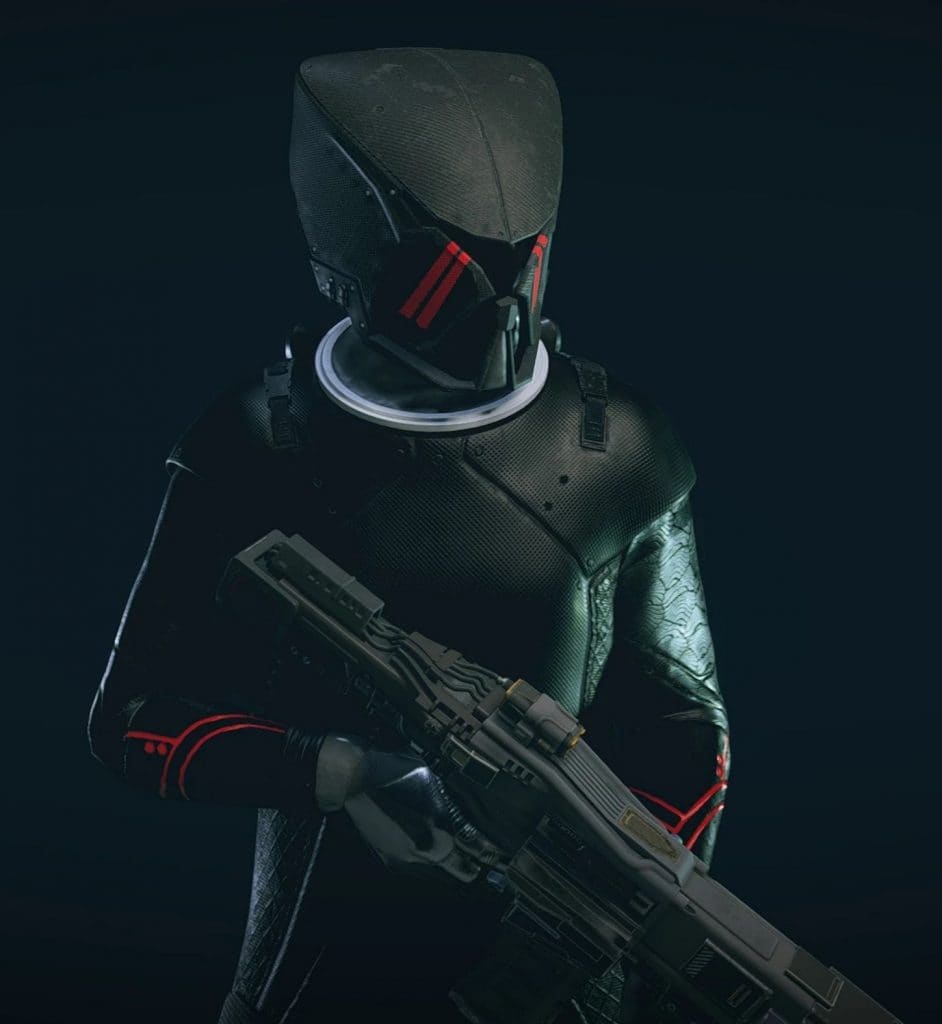 Black Mantis Suit with Red Accents | Starfield Mod Download