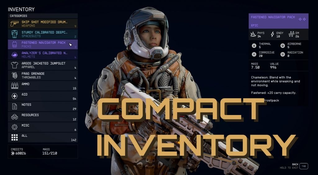 Compact Inventory UI | Starfield Mod Download