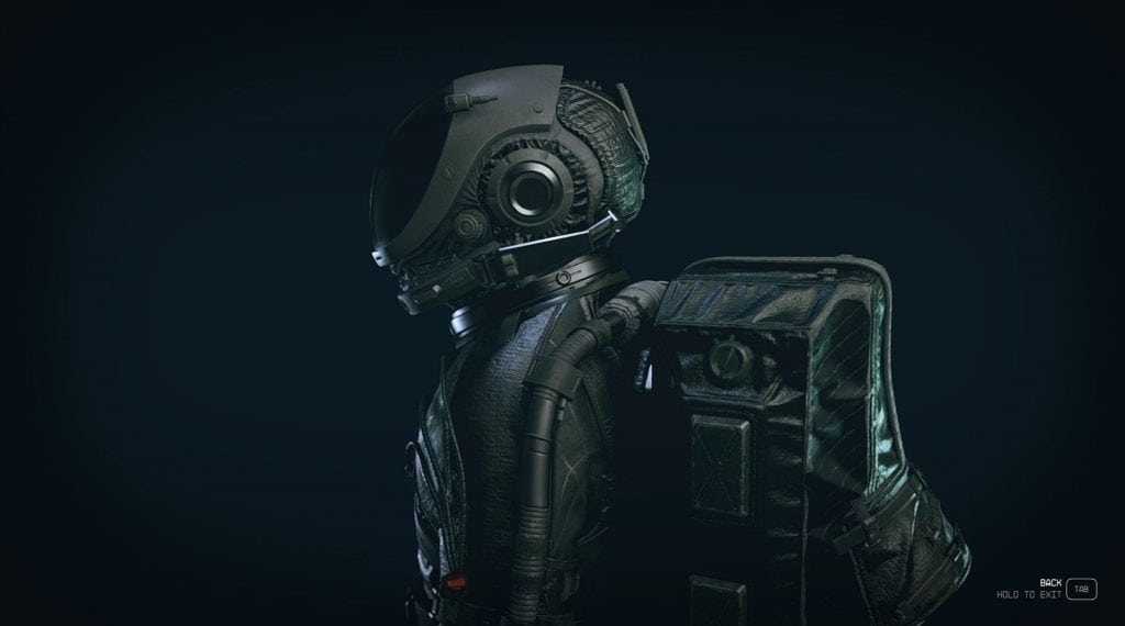 Dark Gray and Black Deep Recon Spacesuit | Starfield Mod Download