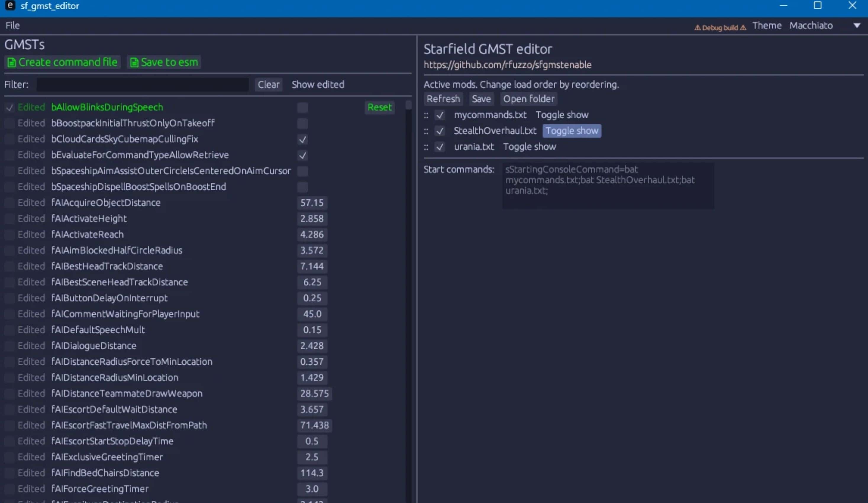 Game Settings Editor | Starfield Mod Download