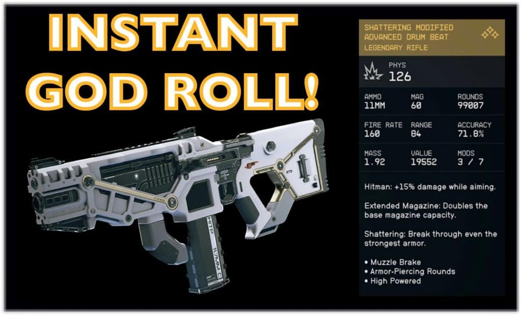 Instant God Roll Weapons | Starfield Mod Download