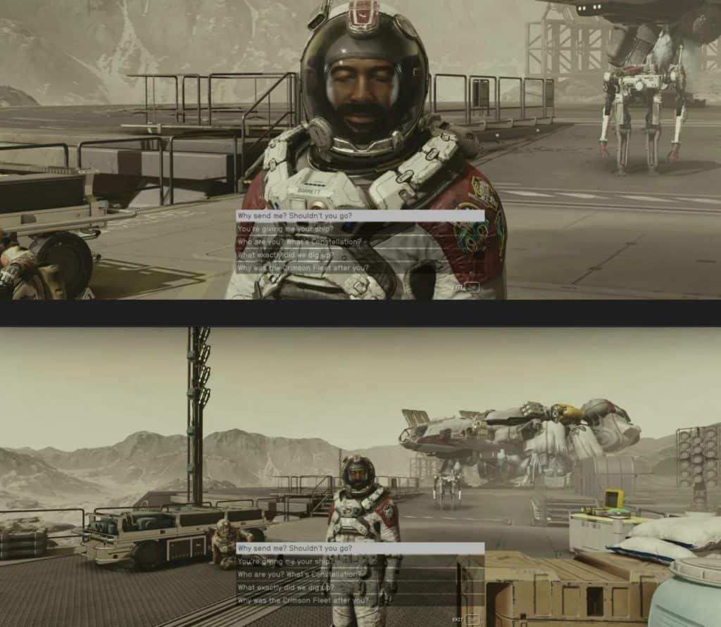 Match dialogue camera with character FOV | Starfield Mod Download