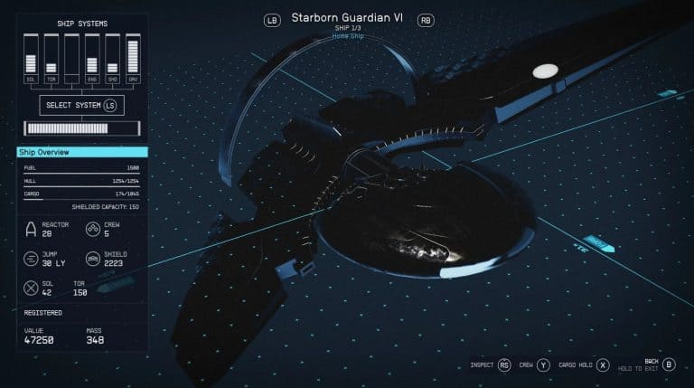 Starborn Guardian Ship I-VI - Back in Black Retexture | Starfield Mod ...